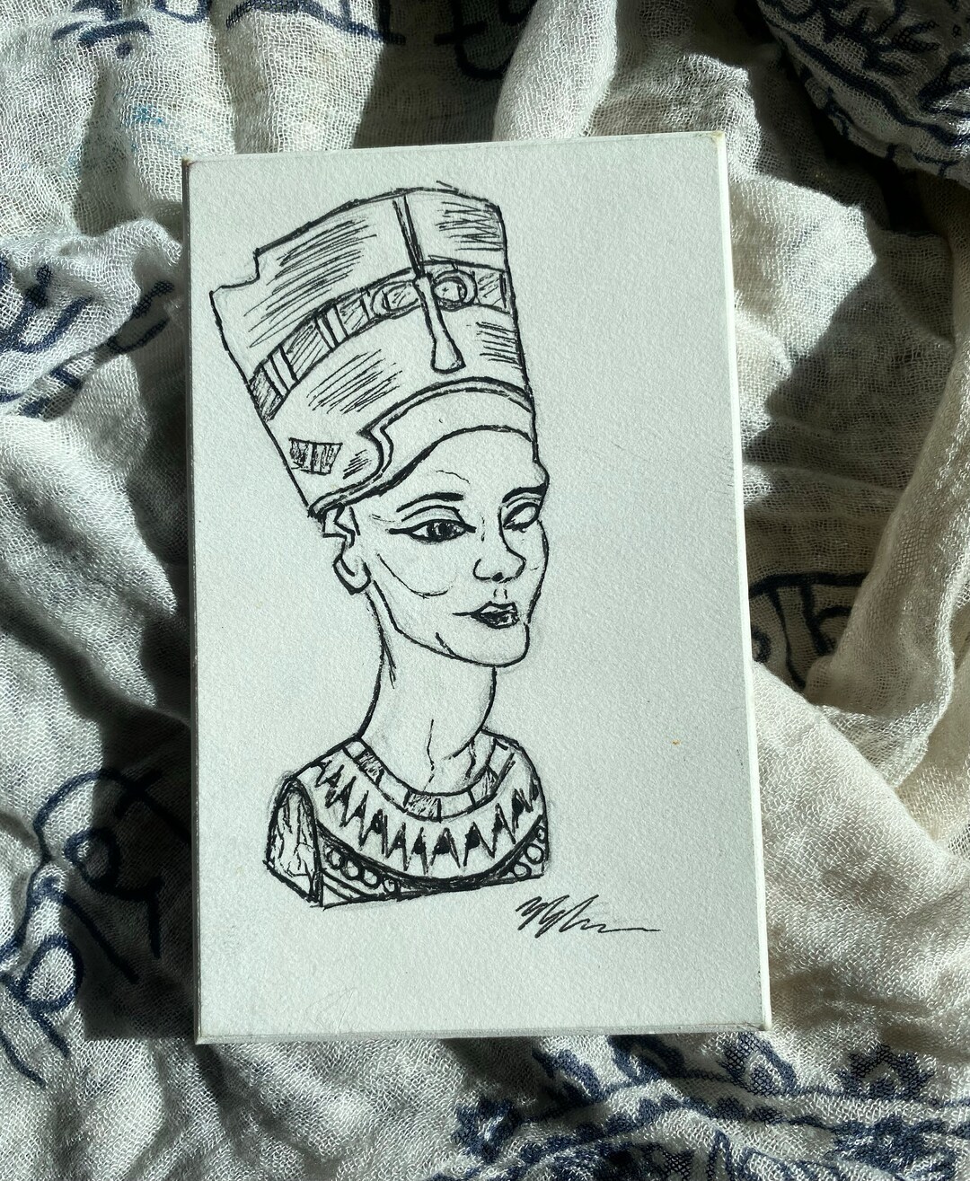 Nefertiti, Original Pen & Ink Drawing - Etsy