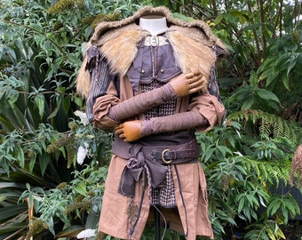 Medieval Arm Wraps - Red Herringbone Wool Mixture - Etsy