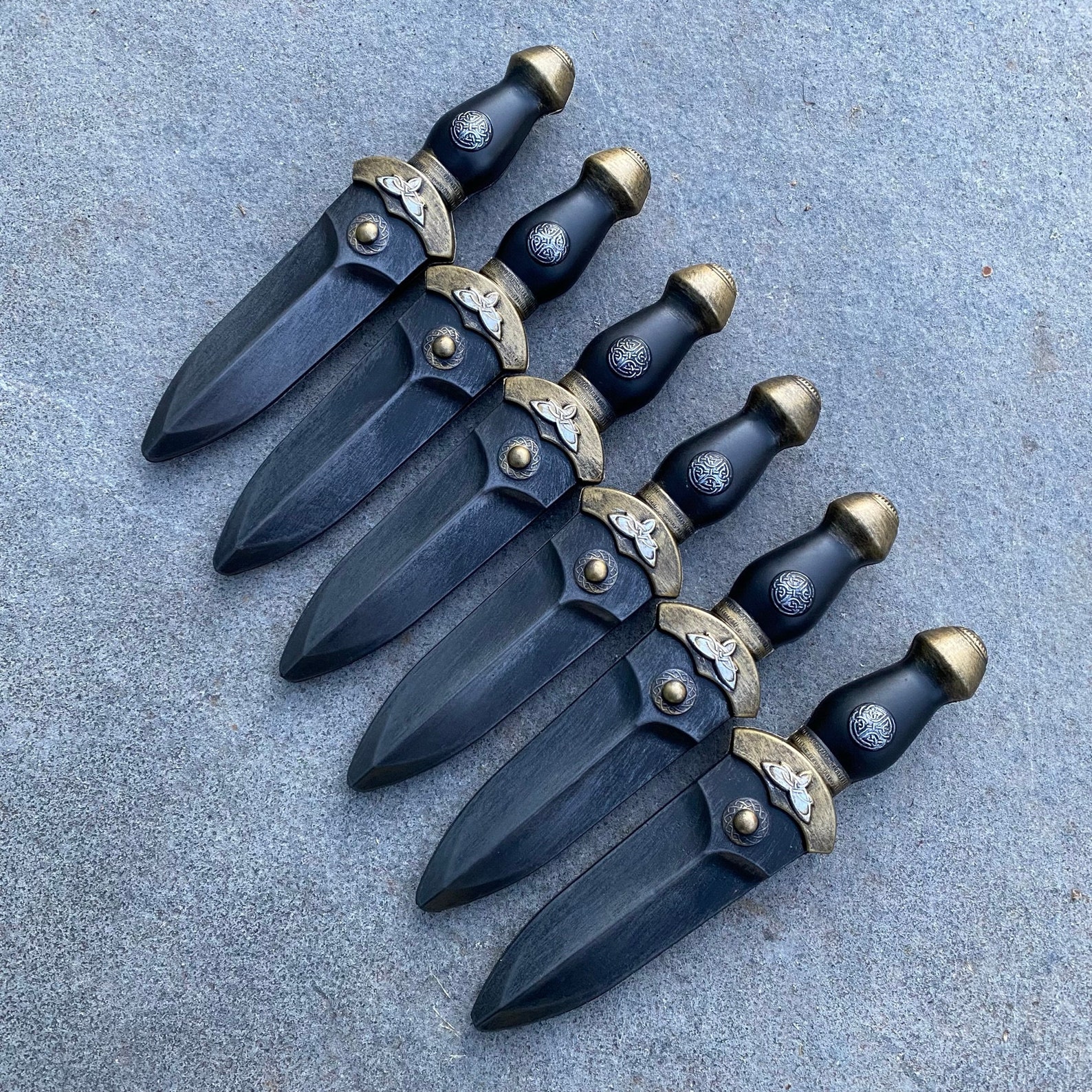 LARP Foam-dagger Latex Throwing Knife Gun Metal Finish. - Etsy