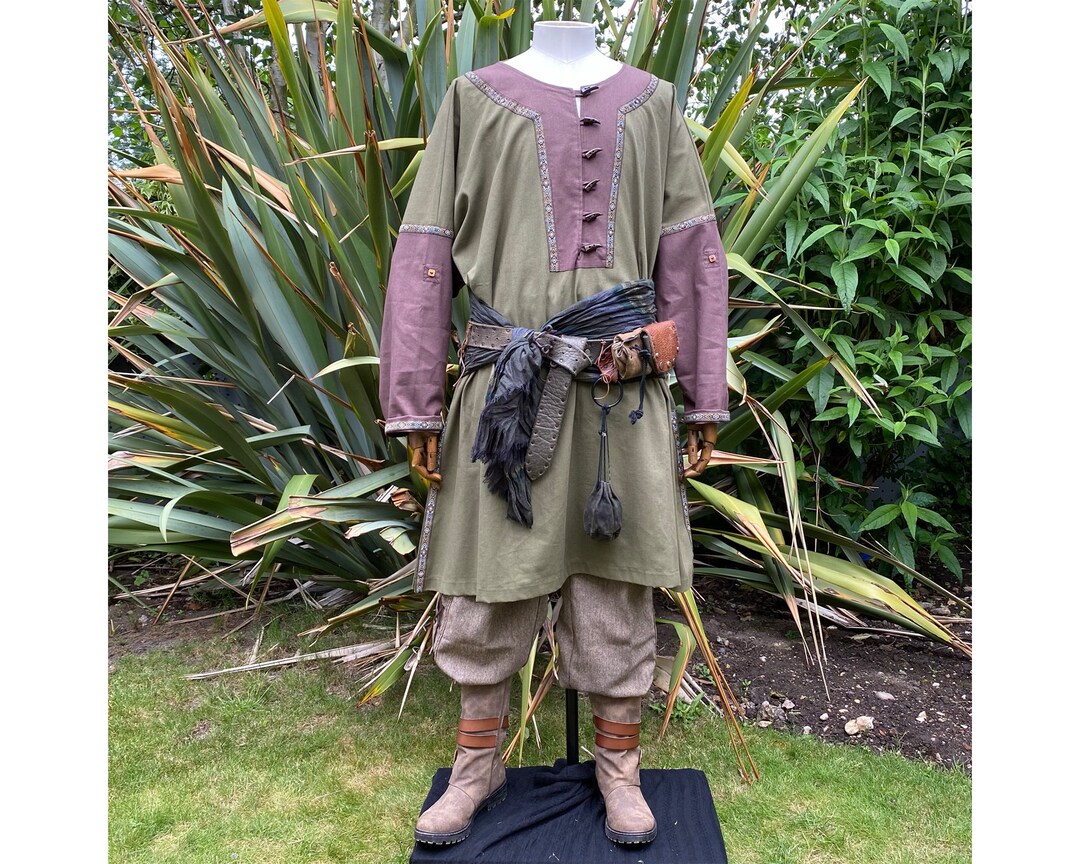 LARP Basic Kit Tunic Trousers and Sash Set Green & Brown for - Etsy
