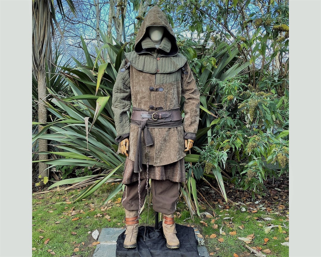Forest Warrior LARP Outfit 6 Pieces Jacket and Hood With Padding, Tunic ...