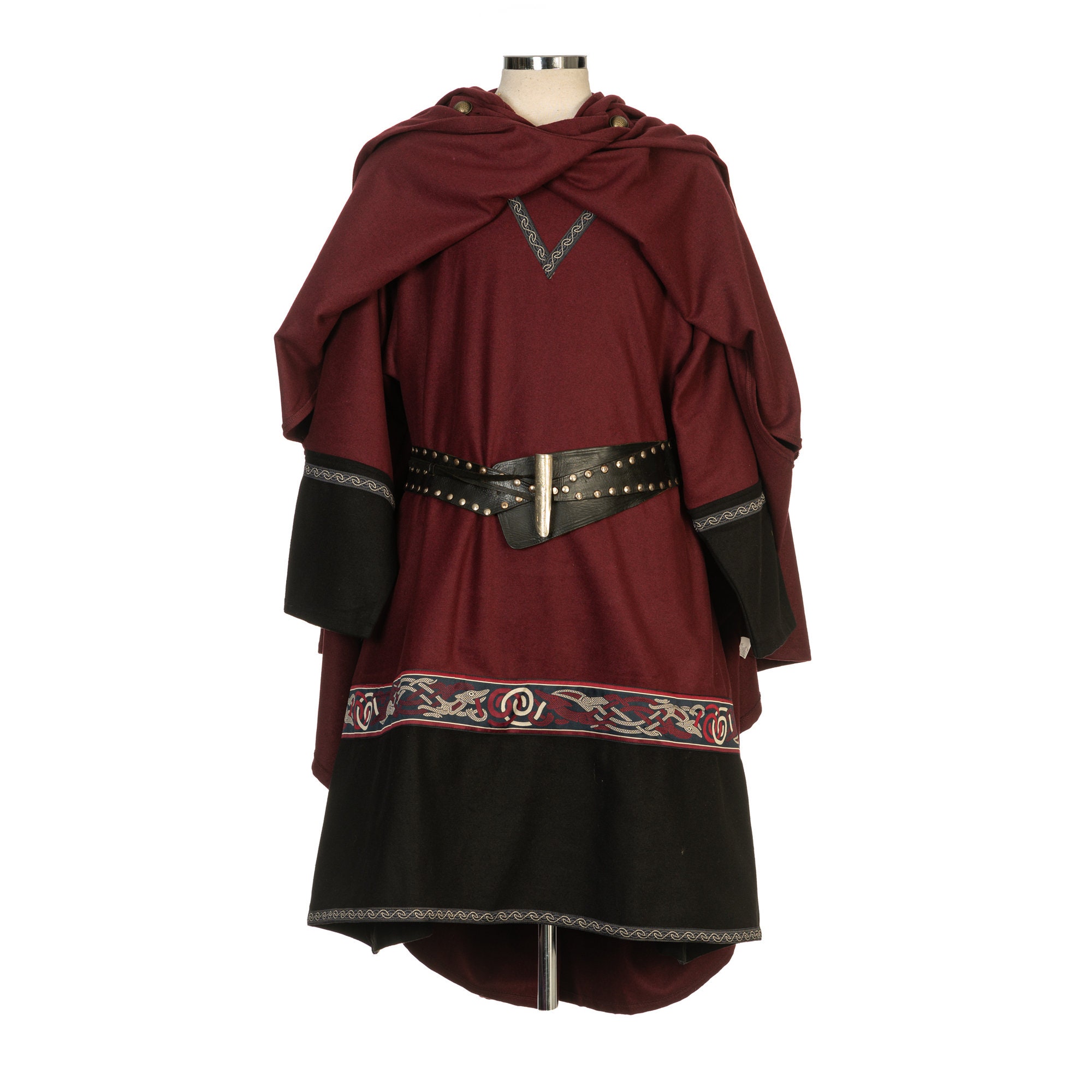 LARP Cloak & Tunic Set / Red and Black / Wool / Viking costume | Etsy