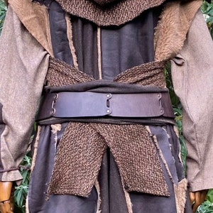LARP Belt and Sash Set With Accessories Brown & Brown Wool Buffalo ...