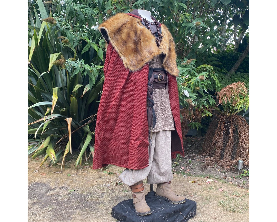 Medieval Viking LARP Outfit 4 Pieces Cloak Mantle Tunic - Etsy