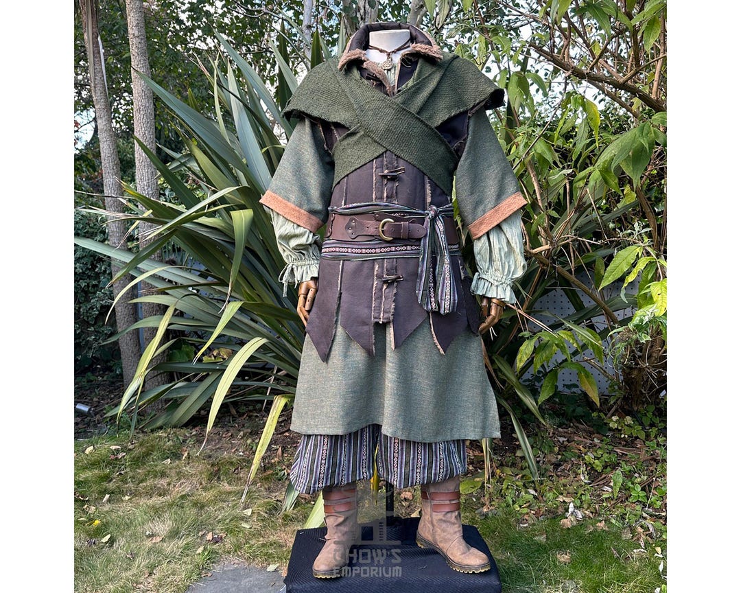 Forest Ranger LARP Outfit 6 Pieces, Waistcoat, Tunic, Shirt, Hood ...