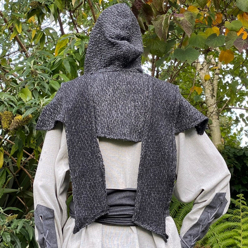 Medieval Sorcerer LARP Outfit 4 Pieces Waistcoat Robe Hood - Etsy