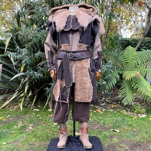 Medieval Ranger Leather Armor LARP Outfit, 3 Pcs - Waistcoat, Hood ...