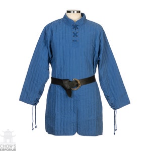 LARP Thin Gambeson - Black Cotton Padded Tunic - Etsy