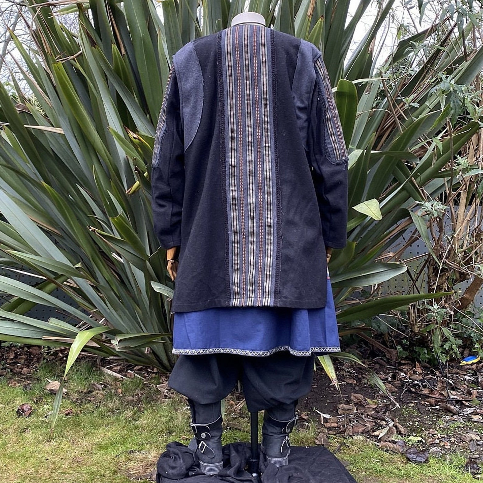 Ocean Druid LARP Outfit 5 Pieces Ornate Jacket, Tunic, Pants, Hood ...