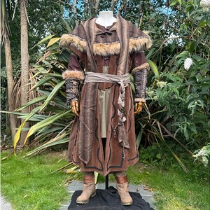 Dwarf Lord LARP Outfit 7 Pieces Brown Waistcoat, Green & Brown Tunic ...