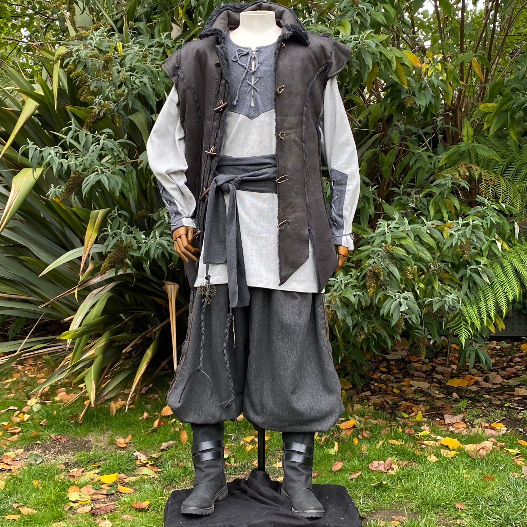 Dark Ranger LARP Outfit 4 Piece Set Hood Waistcoat Shirt - Etsy