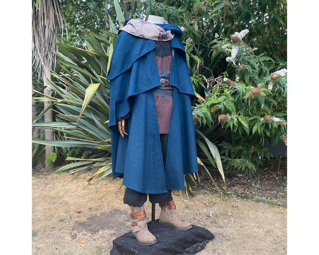 Arcane Spellcaster LARP Outfit 3 Pieces Three Layer Cloak, Shirt, Belt ...