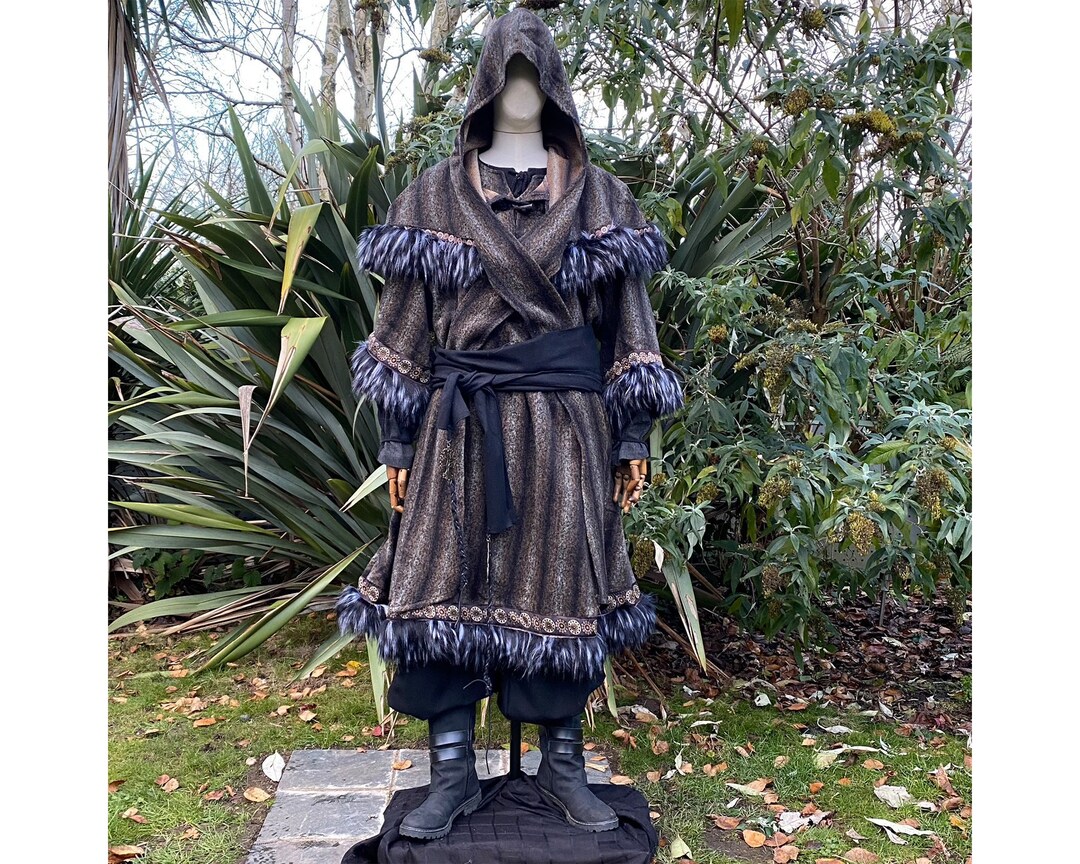 Arcane Warrior LARP Outfit 3 Pieces Brown & Black, Mohair Tunic and ...