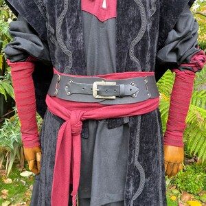 Medieval Arm Wraps - Red Herringbone Wool Mixture - Etsy