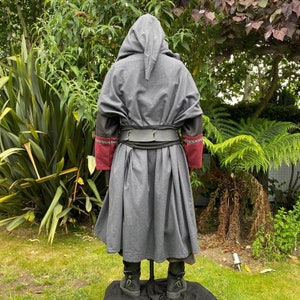 Dark Mage LARP Outfit - 5 Pieces; Four Way Cloak, Tunic, Hood, Viking ...