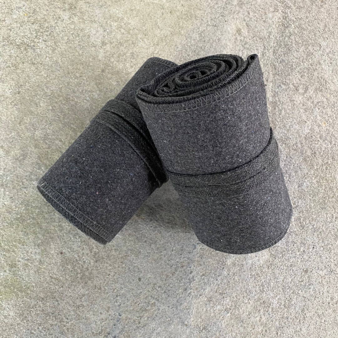Medieval LARP Leg Wraps, Dark Grey Wool Puttees, Viking, Knight, Mage ...
