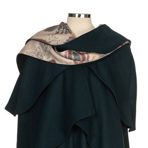 Mystic Healer Cloak 3 Layered Woollen Cloak in Teal With - Etsy UK