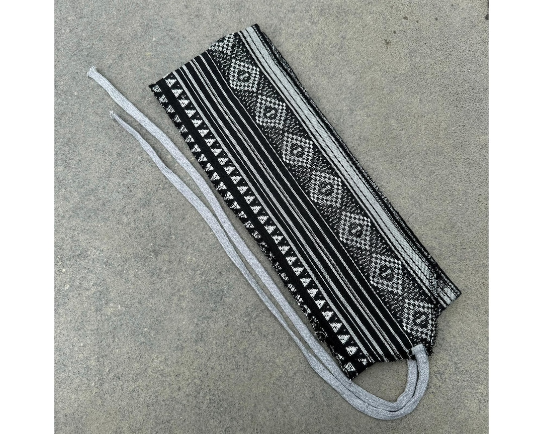LARP Sash - Black & White Multi Pattern, Pirate Belt for Renaissance ...