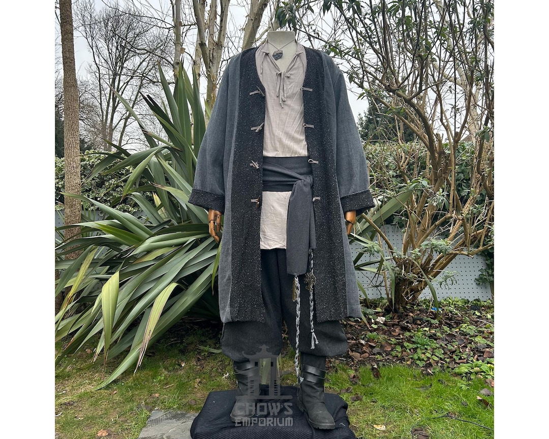 Shadow Merchant LARP Outfit, 4 Pcs, Robe, Shirt, Pants & Sash ...