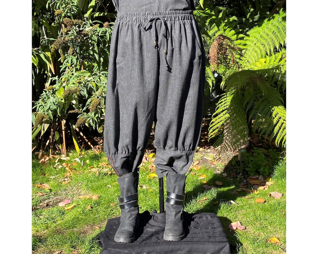 Medieval Viking Pants Grey Wool Trousers With Braiding - Etsy UK