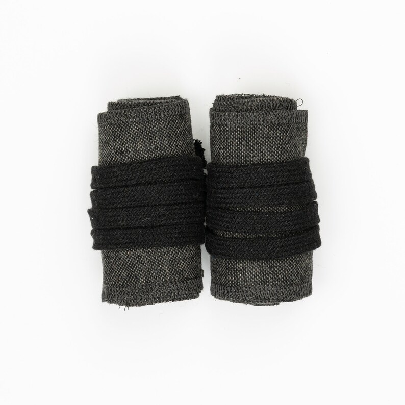 LARP Arm wraps / Dark Grey / Texture Cool Wool / Medieval / | Etsy