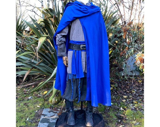 4 Way LARP Cloak - Blue - Versatile Cloak and Robe With Hood - Etsy