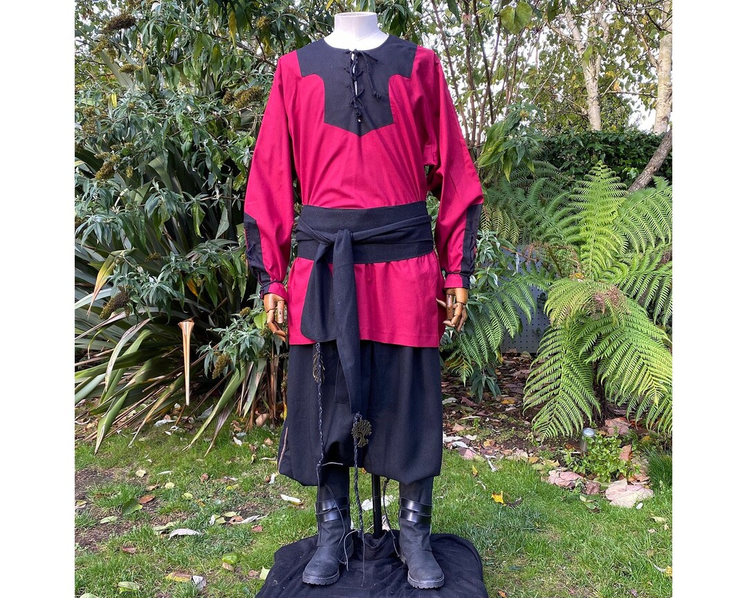 Basic Outfit - 3 Pieces | Shirt, Pants, Sash | for LARP, Medieval ...