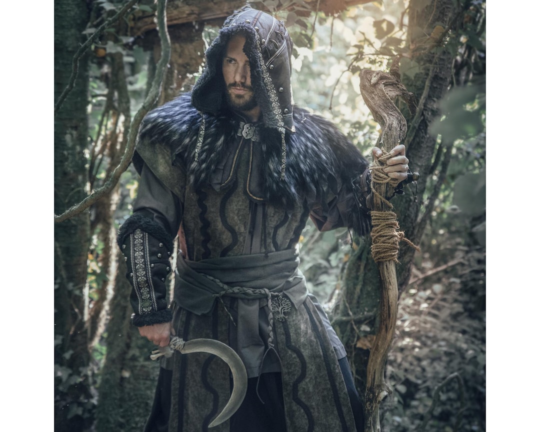 Medieval Twilight Alchemist LARP Outfit - 6 Pcs - Waistcoat, Hood ...