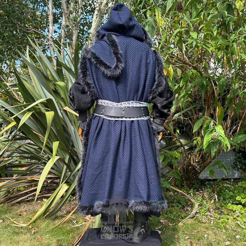 Medieval Night Warlock LARP Outfit, 4+ Pcs, Cape, Robe, Sash, Necklace ...