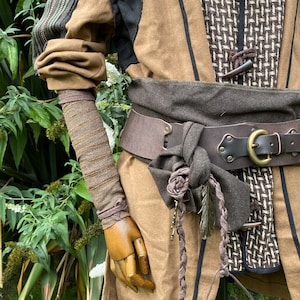 Medieval Arm Wraps Brown Herringbone Wool for LARP Cosplay - Etsy UK