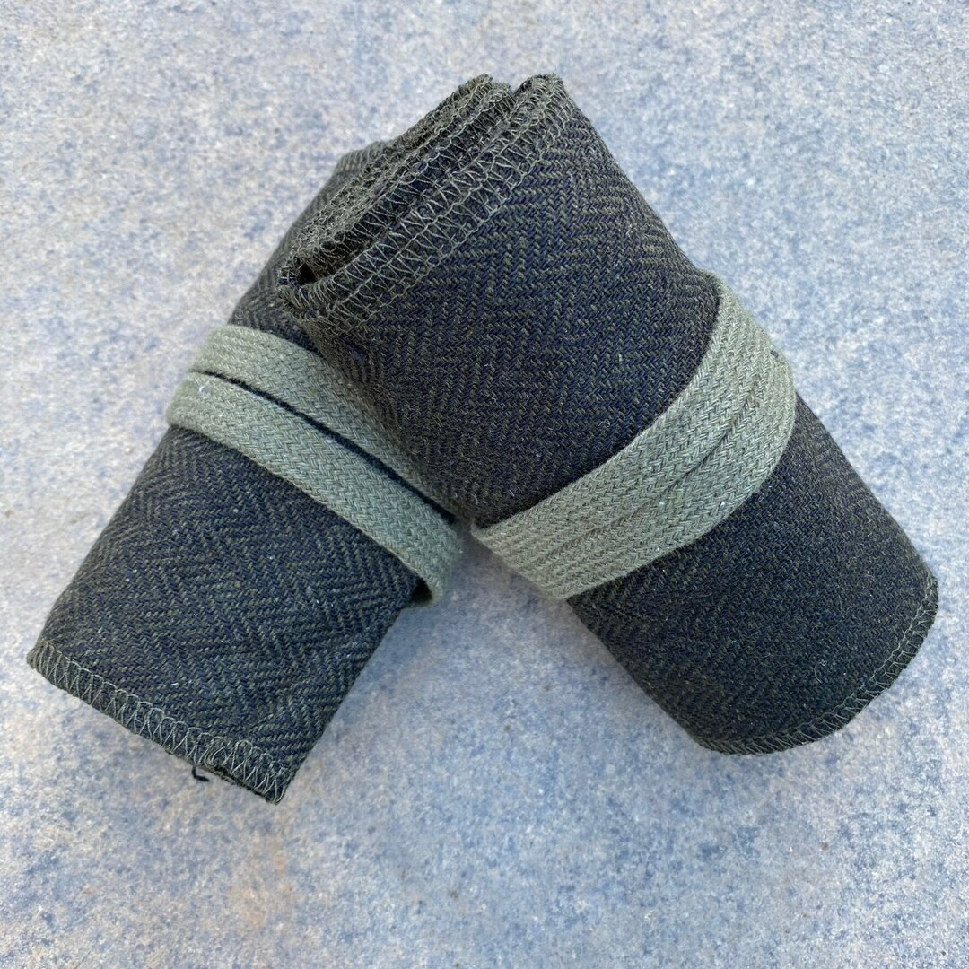 Medieval Leg Wraps - Green & Black Herringbone Puttees | Medieval for ...