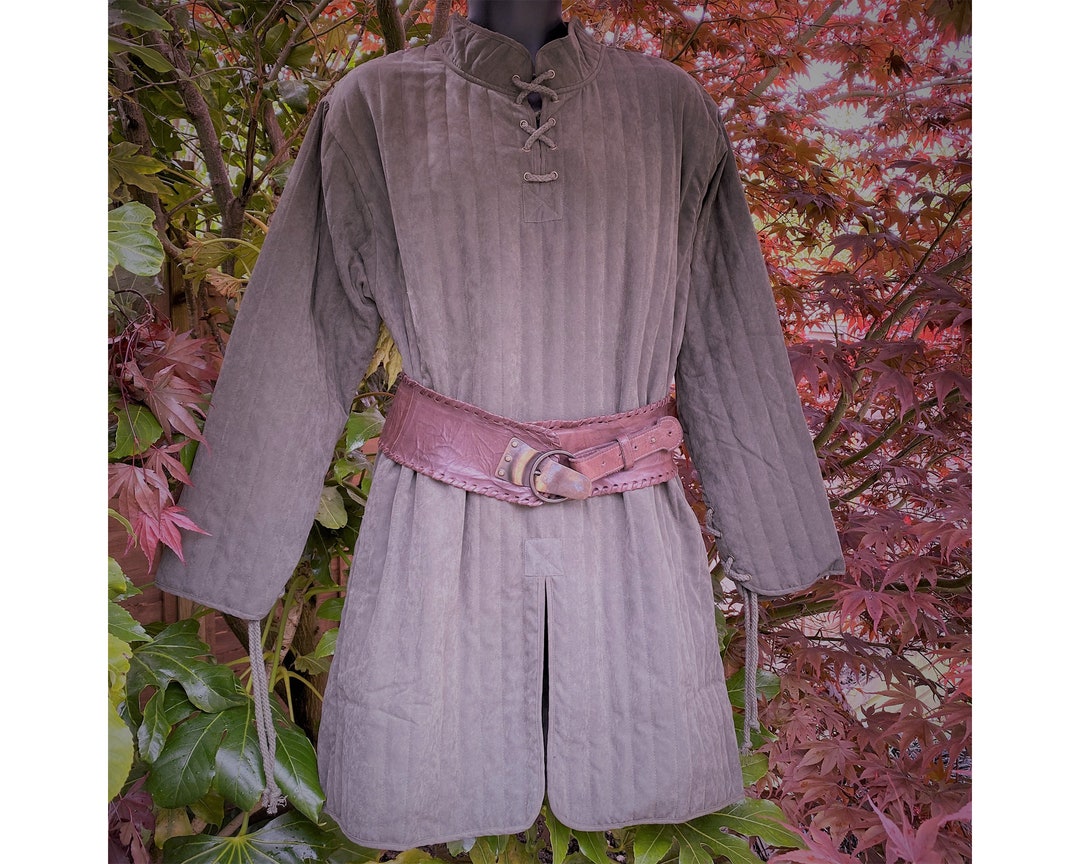 Medieval LARP, Renaissance Faire Costume, Gambeson, Brown, Cotton ...