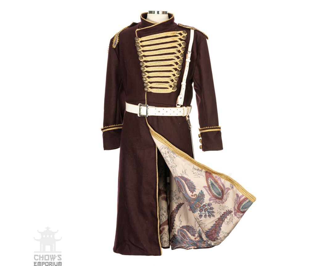 Pirate Coat - Dark Red, Wool for LARP, Medieval, Cosplay, Fantasy ...