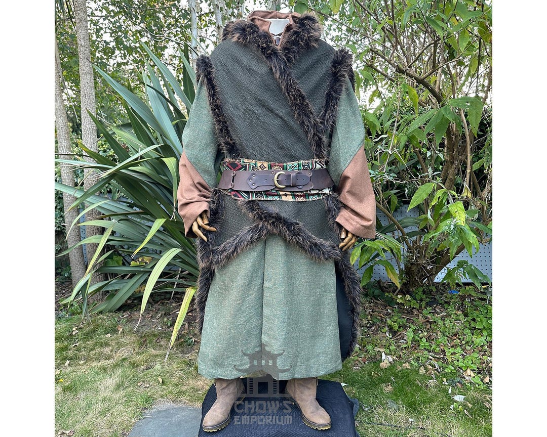 Elemental Warlock LARP Outfit 5 Pieces Cape, Robe, Belt, Sash ...