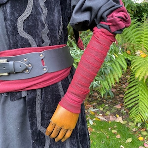 Medieval Arm Wraps - Red Herringbone Wool Mixture - Etsy