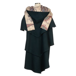 Mystic Healer Cloak 3 Layered Woollen Cloak in Teal With - Etsy UK