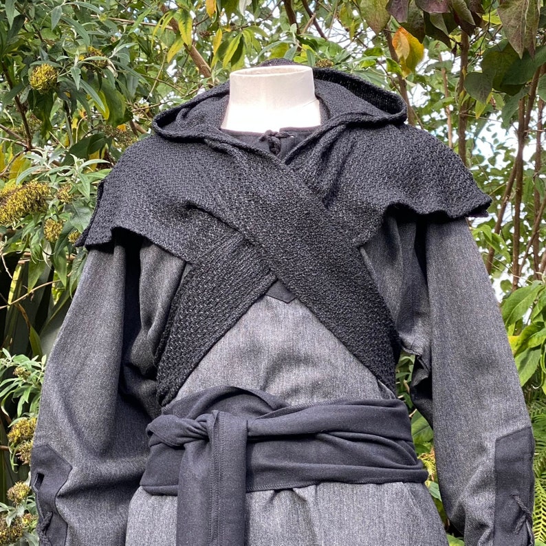 Medieval LARP Starter Outfit- 4 Pieces | Tunic, Pants, Sash, Hood | for ...