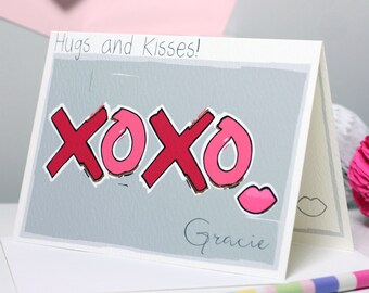 Kiss greeting card | Etsy