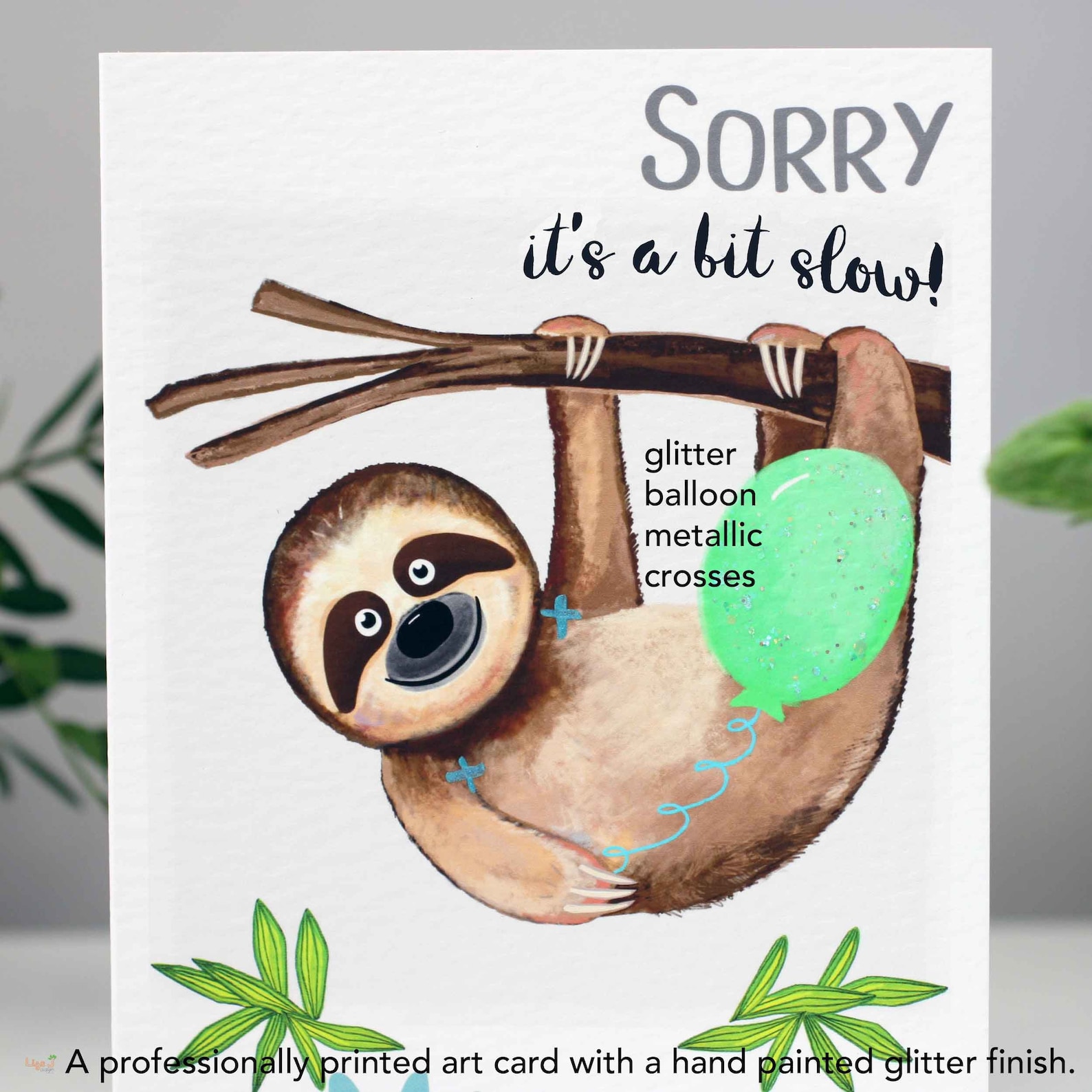 Personalised Sloth Belated Birthday Card / Late Birthday Card / Sorry ...