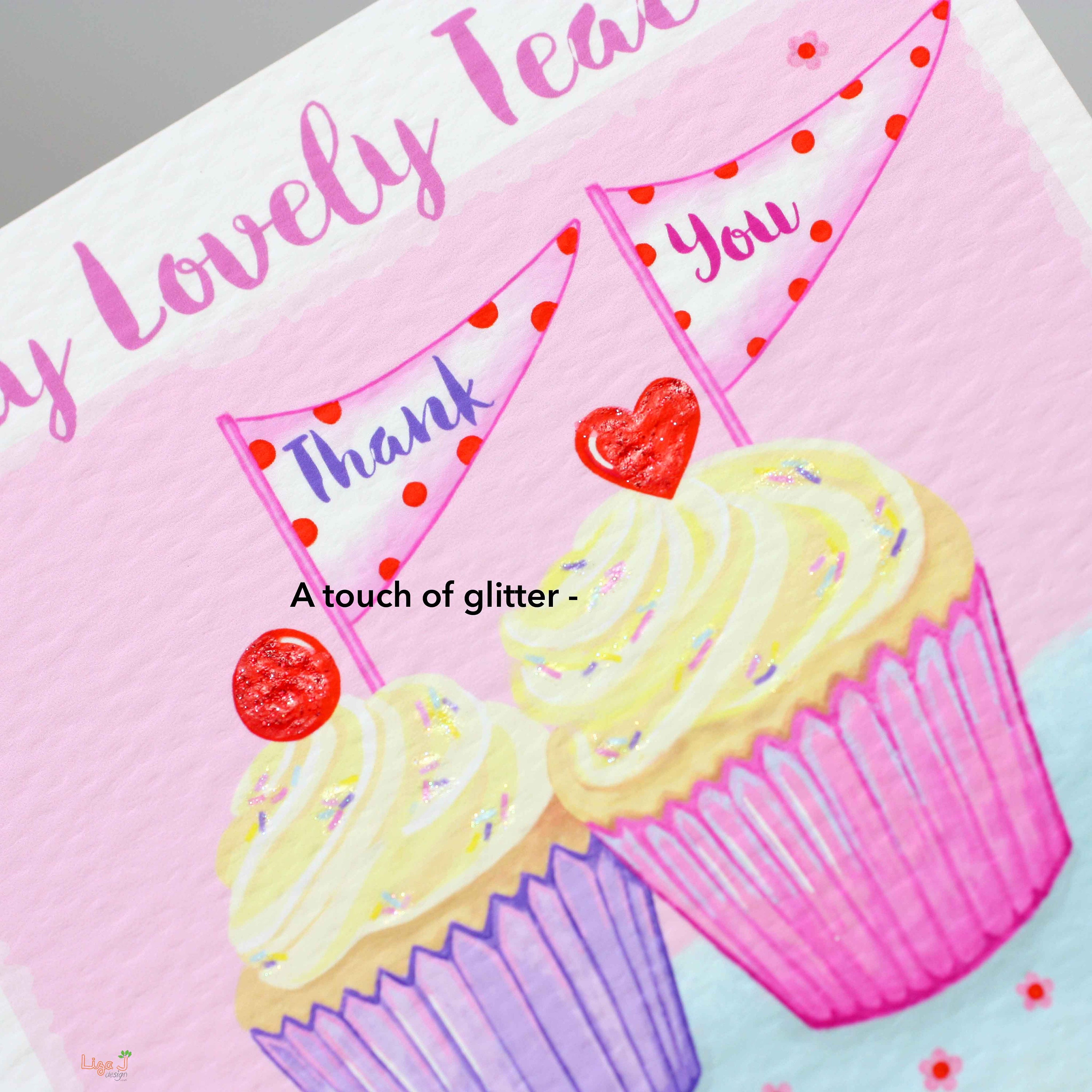 Cupcake Teacher Card Thank You Teacher Card Personalised - Etsy