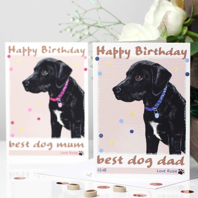 Personalised Best Dog Dad Birthday Card /dad, Daddy, Grandad / From the ...
