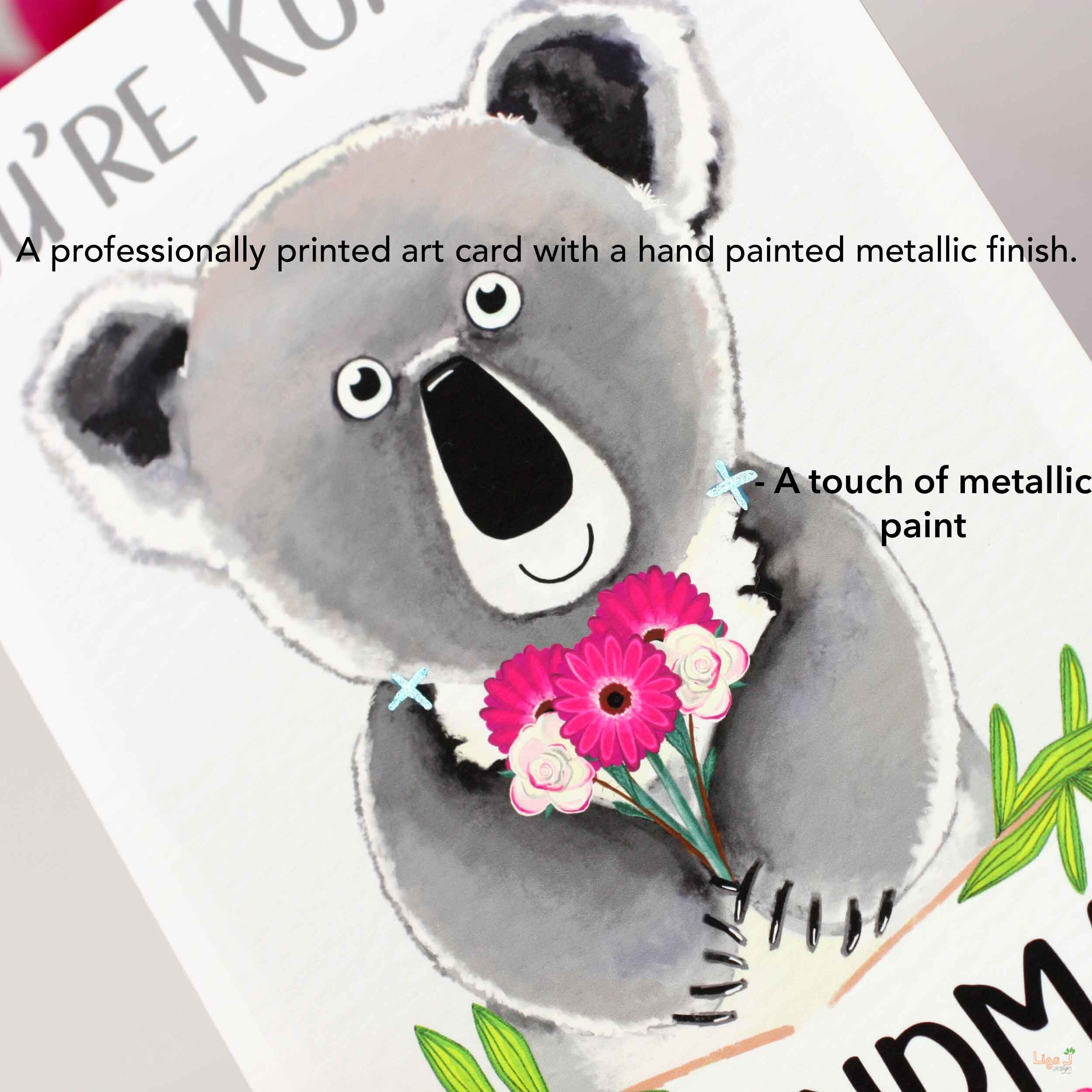 Personalised 'you're Koalaty' Koala Gran Card / - Etsy