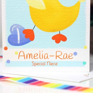 Personalised Duck Relation Birthday Card / Any Age, Daughter, Son ...