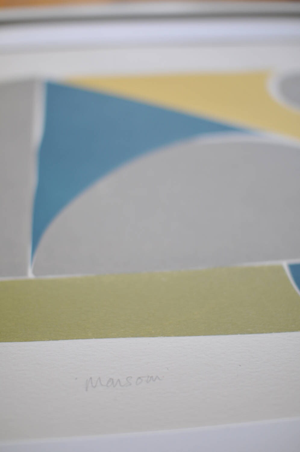 Monsoon - 1950s Inspires Silk Screen Print, Blue, Yellow, Green, Grey ...