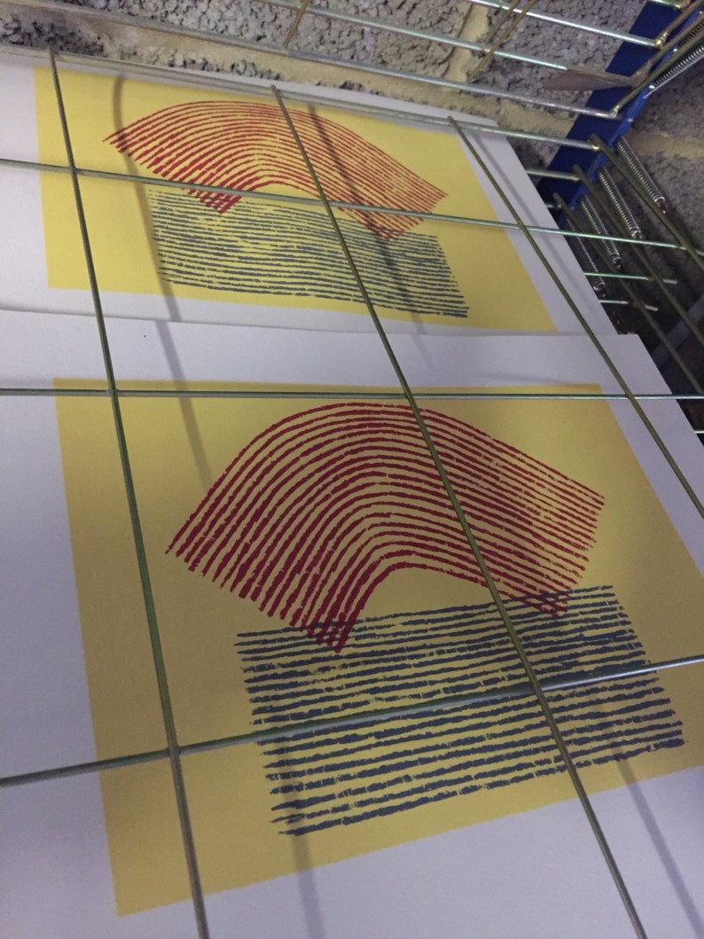 All the Seasons - Mid Century, Fifties Inspired Abstract Screenprint ...