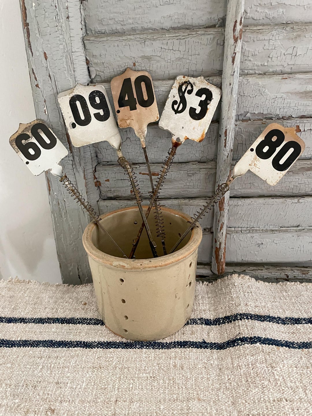 Vintage Cash Register Flag// Vintage Numbers// Vintage Register Tags ...
