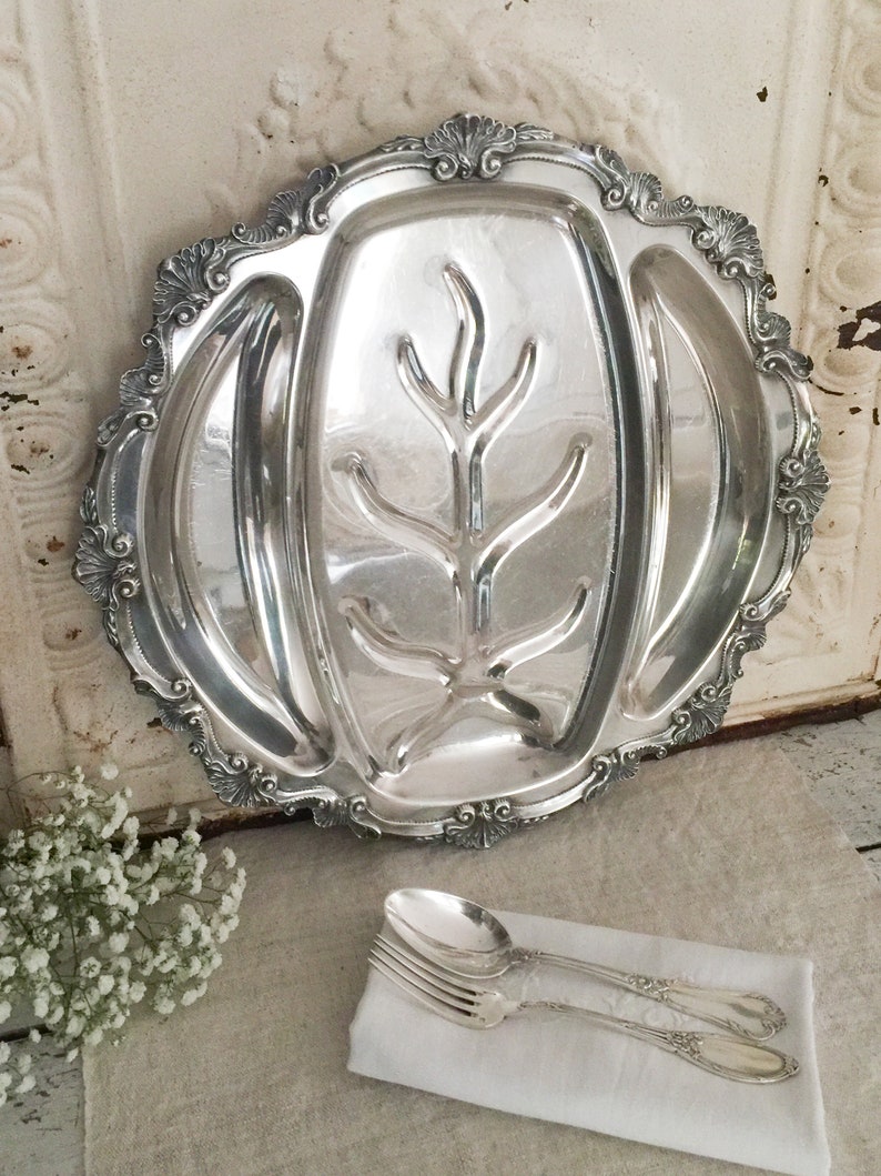 Wallace Chippendale //silver Plated Meat Serving Platter// - Etsy