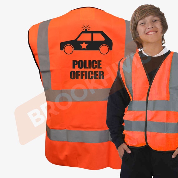 Kids Fun POLICE OFFICER Hi Viz Vis Vest Childs Reflective | Etsy