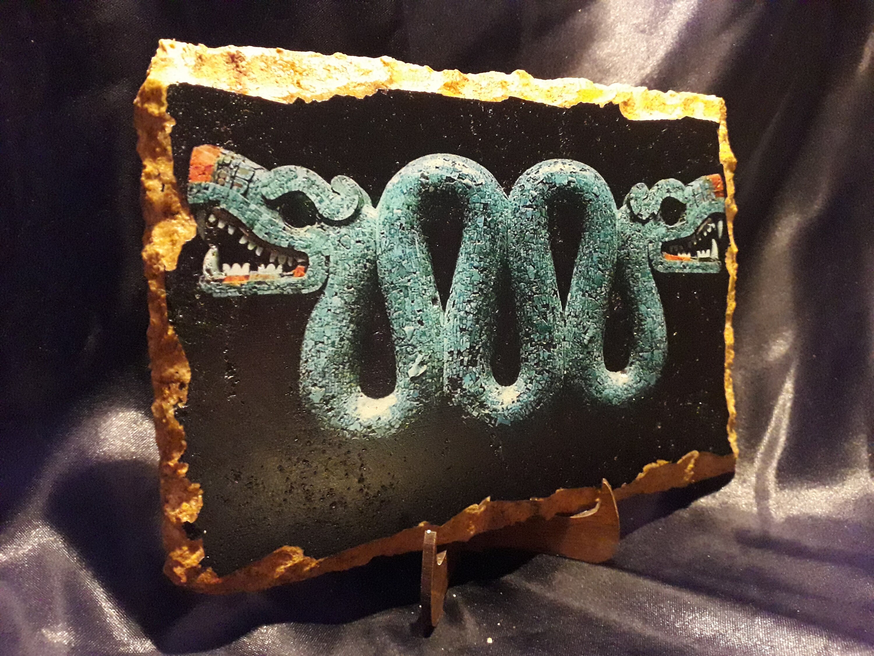 Double-headed Serpent Aztec Fresco - Etsy