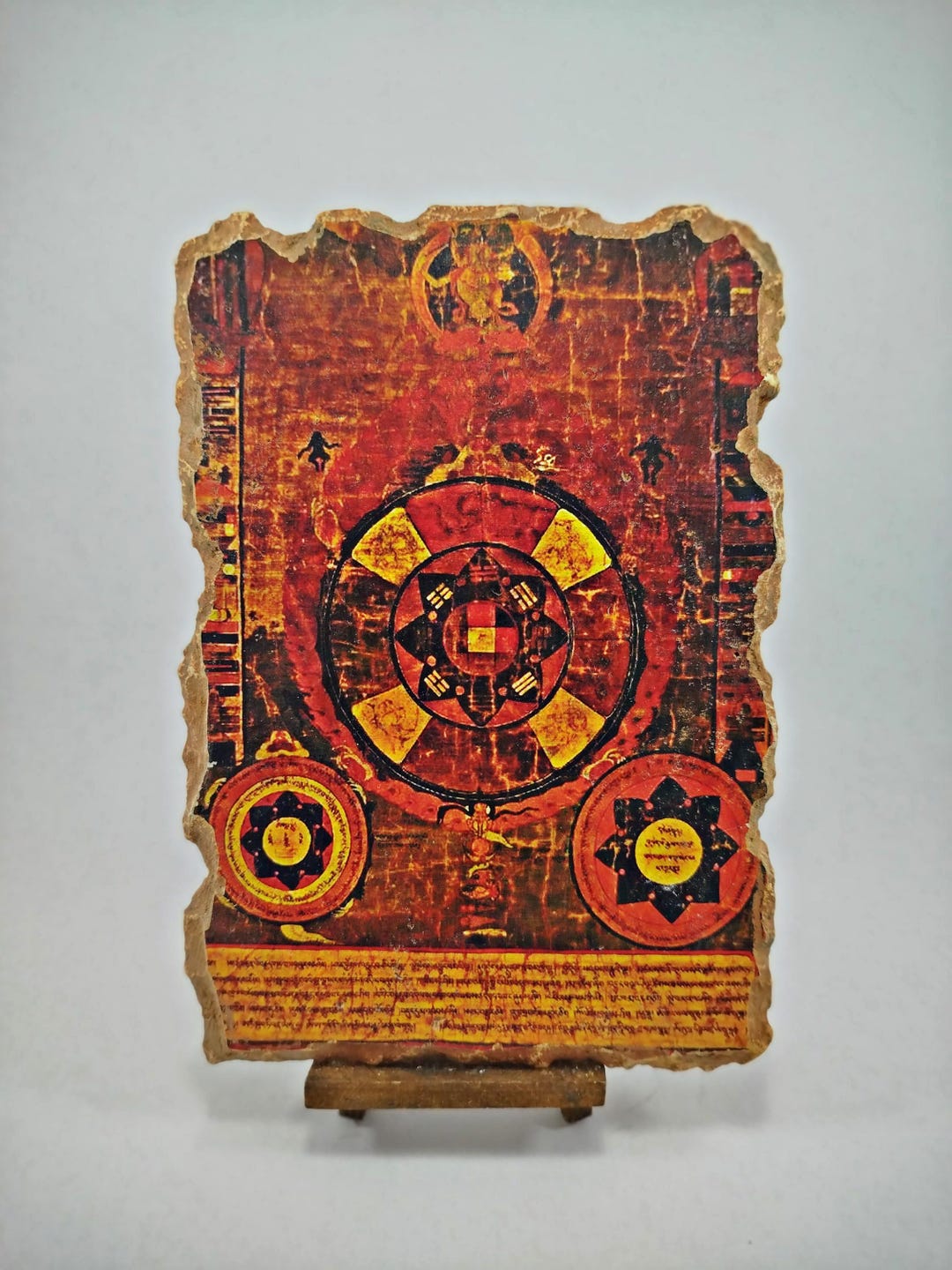 Tibetan Talisman Stone Fresco: Manjushri Protective Chart - Etsy
